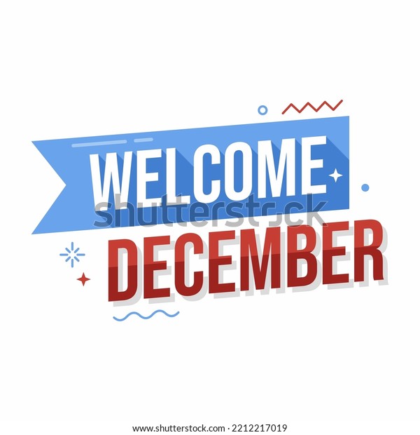 Welcome December Poster Design Idea Stock Vector (Royalty Free ...