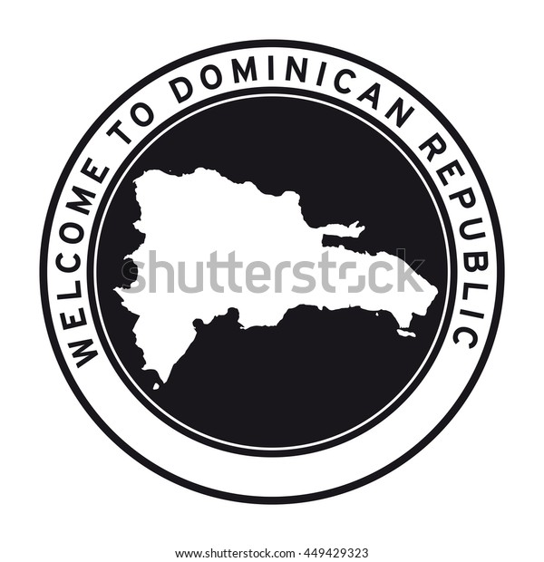 Welcome Dominican Republic Vector Logo Sticker Stock Vector (Royalty ...