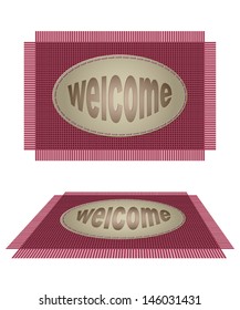 Welcome Door Mat Vector Illustration Stock Vector (Royalty Free) 146031431