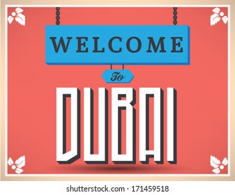 Welcome Dubai Sign Vector Design: vector de stock (libre de regalías ...