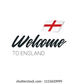 Welcome England Text Flag Stock Vector (Royalty Free) 1115633999 ...