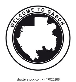 Welcome Gabon Vector Logo Sticker Button Stock Vector (Royalty Free ...