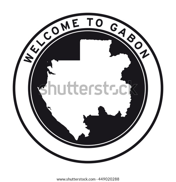 Welcome Gabon Vector Logo Sticker Button Stock Vector (Royalty Free ...