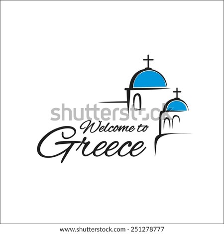 Welcome Greece Stock Vector (Royalty Free) 251278777 - Shutterstock
