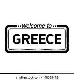 Welcome Greece Illustration Design Stock Vector (Royalty Free ...