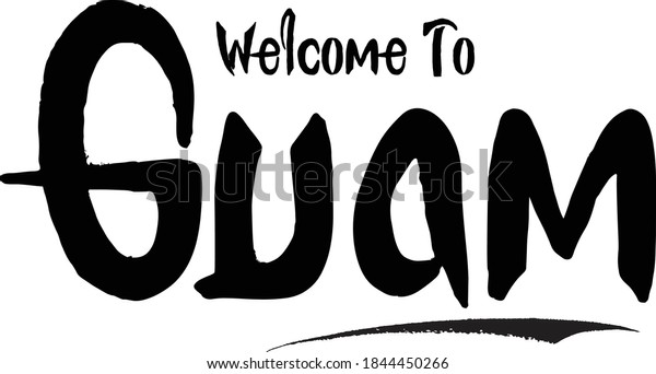 Guemel Hand Written Bold Typhography word 스톡 벡터(로열티 프리) 1844450266 ...