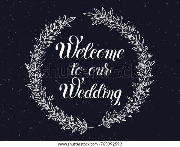 Welcome Hand Lettering Handmade Calligraphy Vector Stock Vector ...