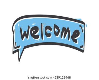 Welcome Handdrawn Doodle Stock Vector (Royalty Free) 539128468 ...