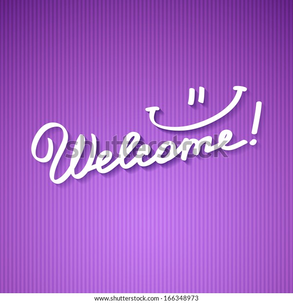 Welcome Handwriting Phrase Vector Illustration Stock Vector (Royalty ...