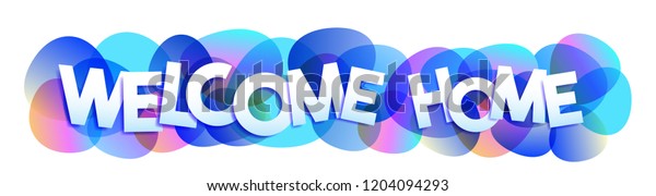 Welcome Home Sign Text Vector Banner 库存矢量图（免版税）1204094293 | Shutterstock