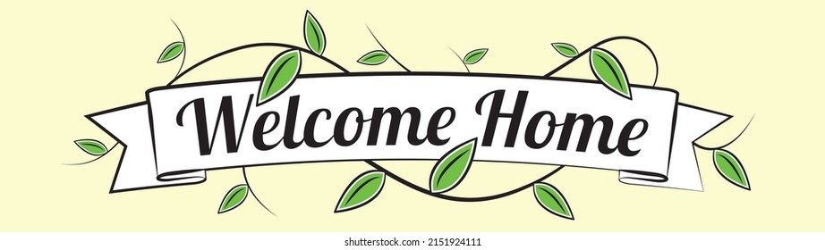 Welcome Home Vector Wording Design Lettering Stock Vector (Royalty Free ...