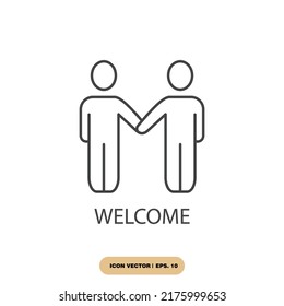 Welcome Icons Symbol Vector Elements Infographic Stock Vector (Royalty ...