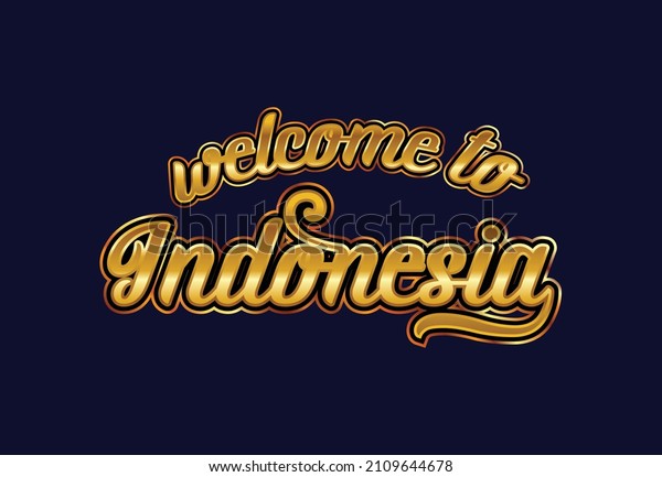 Bienvenido A Indonesia Word Textos Creative: vector de stock (libre de ...