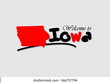 Welcome Iowa Banner Design Stock Vector (Royalty Free) 566757796 ...