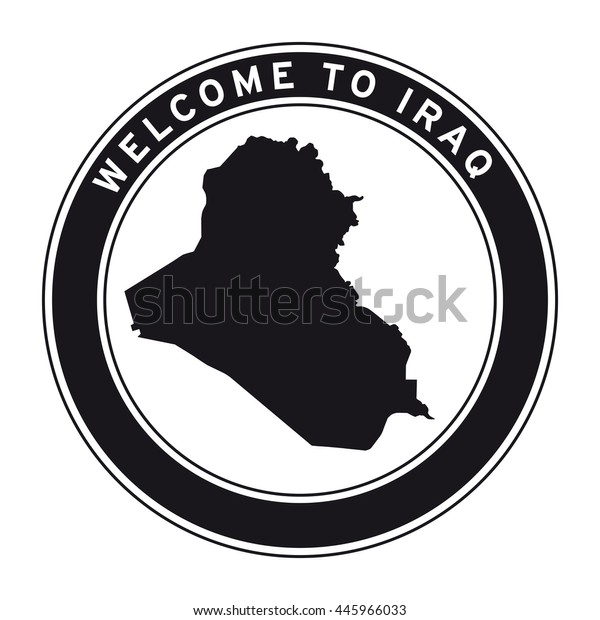 Welcome Iraq Vector Logo Sticker Button Stock Vector (Royalty Free ...