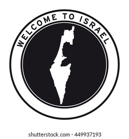 Made Israel Vector Logo Sticker Button Stock Vector (Royalty Free ...