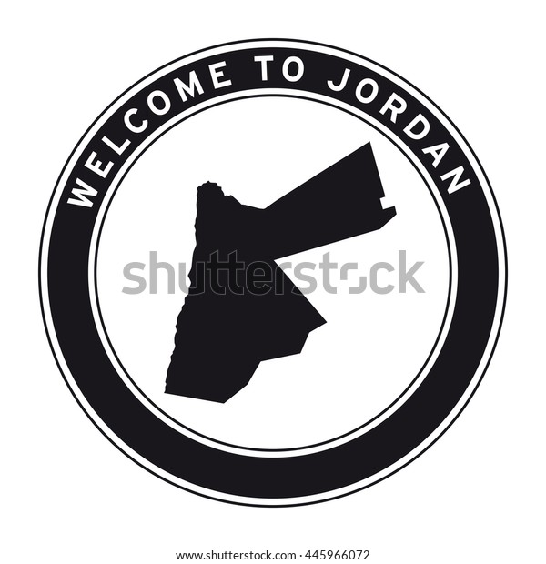 Welcome Jordan Vector Logo Sticker Button Stock Vector (Royalty Free ...