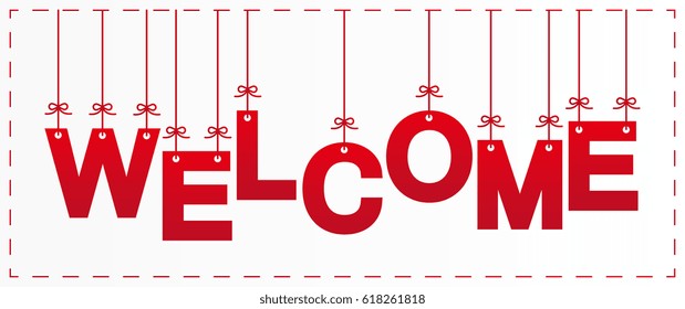 Welcome Letters Design Stock Vector (Royalty Free) 618261818 | Shutterstock