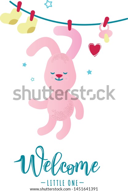 Welcome Little One Vector Illustration Cute Stock Vector (Royalty Free ...