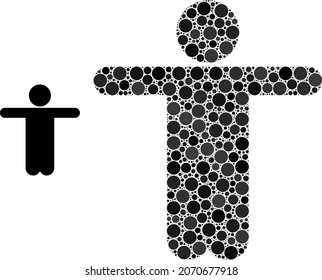 Welcome Man Vector Collage Small Circles Stock Vector (Royalty Free ...