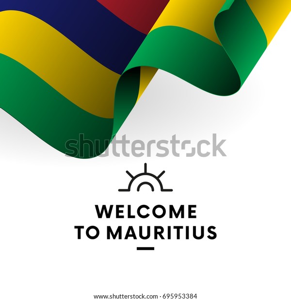 Welcome Mauritius Mauritius Flag Patriotic Design Stock Vector (Royalty ...