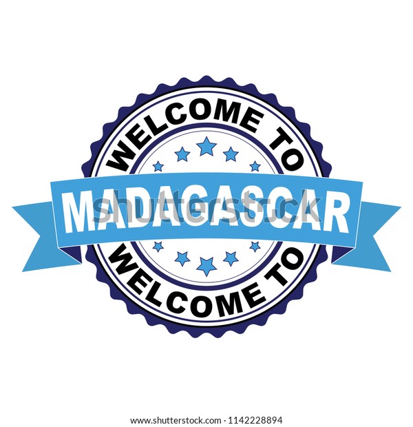 Welcome Mdagascar Blue Black Rubber Stamp Stock Vector (Royalty Free ...