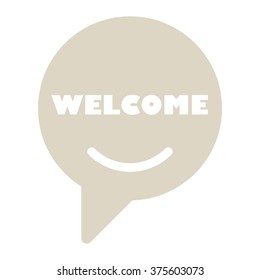 Welcome Message Bubble Stock Vector (Royalty Free) 375603073 | Shutterstock