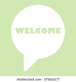 Welcome Message Bubble Stock Vector (Royalty Free) 375616186 | Shutterstock