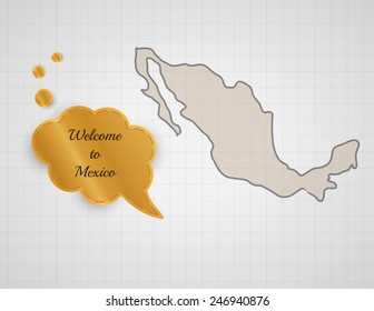 Welcome Mexico Speak Bubble On Graph Stock Vector (Royalty Free ...