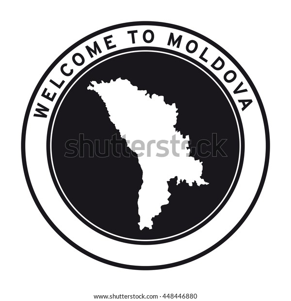 Welcome Moldova Vector Logo Sticker Button Stock Vector (Royalty Free ...