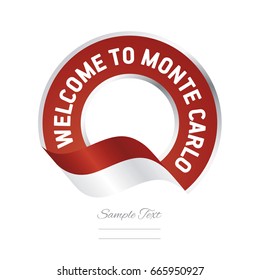 Welcome Monte Carlo Monaco Flag Logo: vector de stock (libre de ...