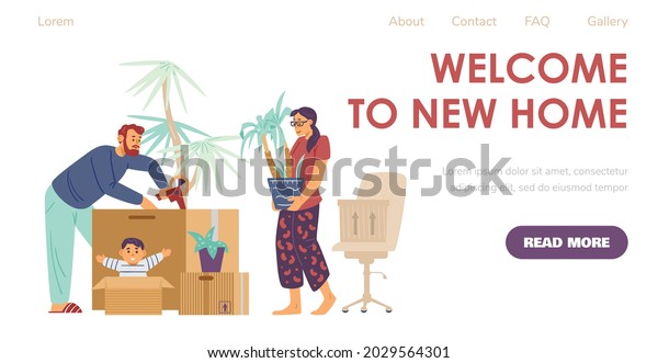 Welcome New Home Concept Website New Stock Vector (Royalty Free ...