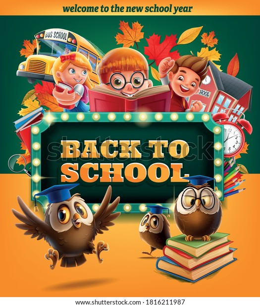 Welcome New School Year Stock Vector (Royalty Free) 1816211987 ...