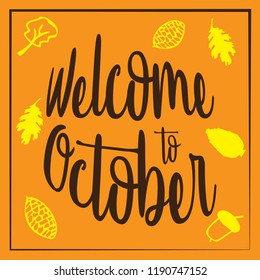 Welcome October Banners Stock Vector (Royalty Free) 1190747152