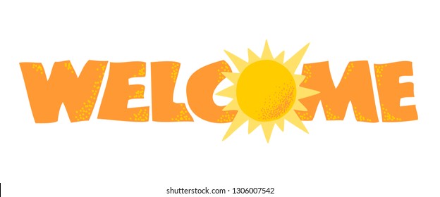 Welcome Poster Vector Illustration Stock Vector (Royalty Free) 1306007542 | Shutterstock
