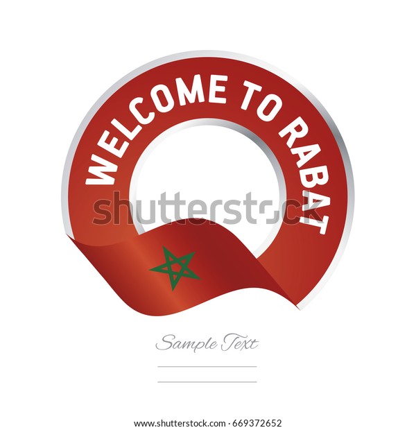 Welcome Rabat Morocco Flag Logo Icon Stock Vector (Royalty Free ...