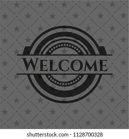 Welcome Realistic Dark Emblem Stock Vector (Royalty Free) 1128700328 ...