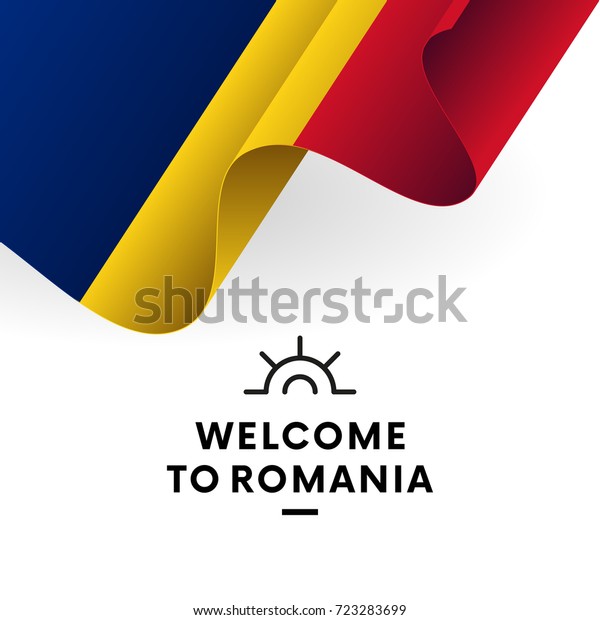 Welcome Romania Romania Flag Patriotic Design Stock Vector (Royalty ...