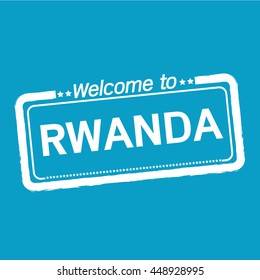 Welcome Rwanda Illustration Design: vector de stock (libre de regalías ...