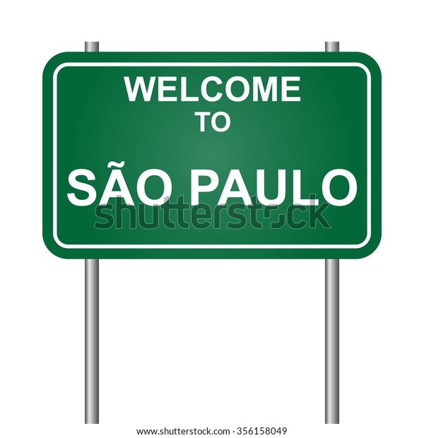 Welcome Sao Paulo Vector: vetor stock (livre de direitos) 356158049 ...