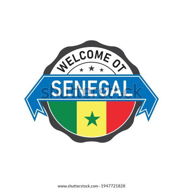 Welcome Senegal Logo Badge Flag Stock Vector (Royalty Free) 1947721828 ...