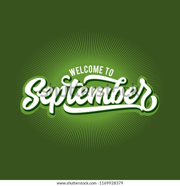 Welcome September Hello September New Month Stock Vector (Royalty Free ...