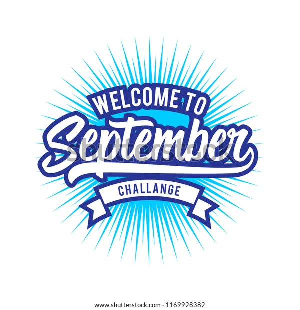 Welcome September Hello September New Month Stock Vector (Royalty Free ...