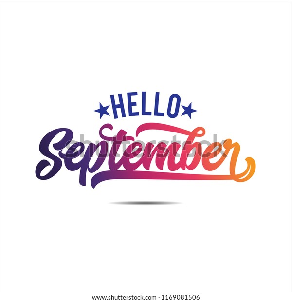 Welcome September Hello September Vector Greeting Stock Vector (Royalty ...