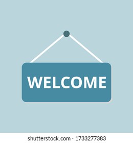 Welcome Signage Icon Trendy Template Stock Vector (Royalty Free) 1394958428