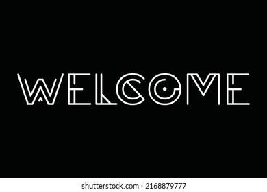 Welcome Simple Letter Vector Design Eps Stock Vector (Royalty Free ...