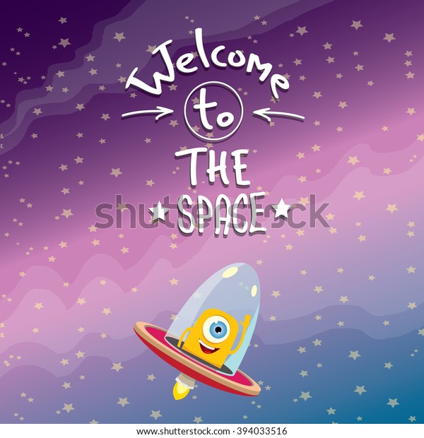 Welcome Space Concept Vector Illustration Stock Vector (Royalty Free ...