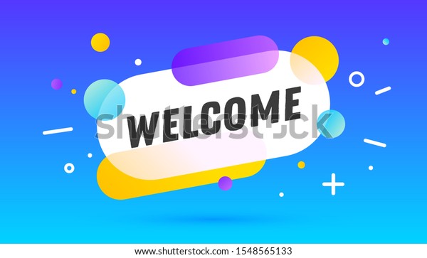 Welcome Speech Bubble Banner Poster Speech Stock Vector (Royalty Free ...