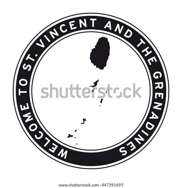 Welcome St Vincent Grenadines Vector Logo: vector de stock (libre de ...