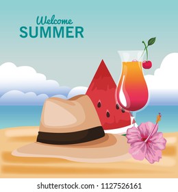 Welcome Summer Cartoons Stock Vector (Royalty Free) 1127526161 ...